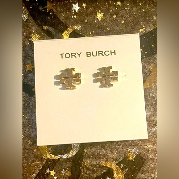 Tory Burch | Jewelry | Tory Burch Small Logo Stud Earrings Nwt | Poshmark
